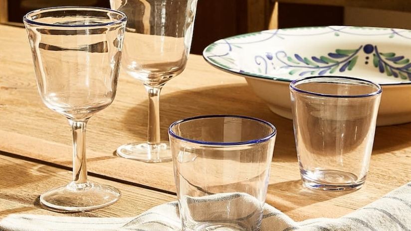 Coloured Rim Glassware offers at Zara Home | HiDubai Deals